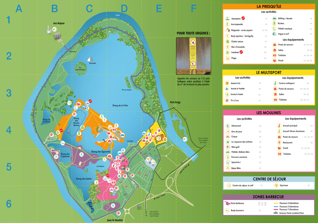 Plan – Île de loisirs de Cergy Pontoise
